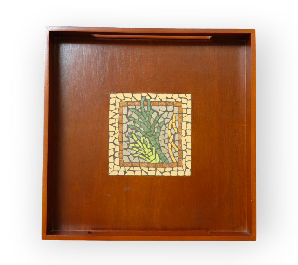 Wooden Tray With Mosaic Design — Yuchengco Museum