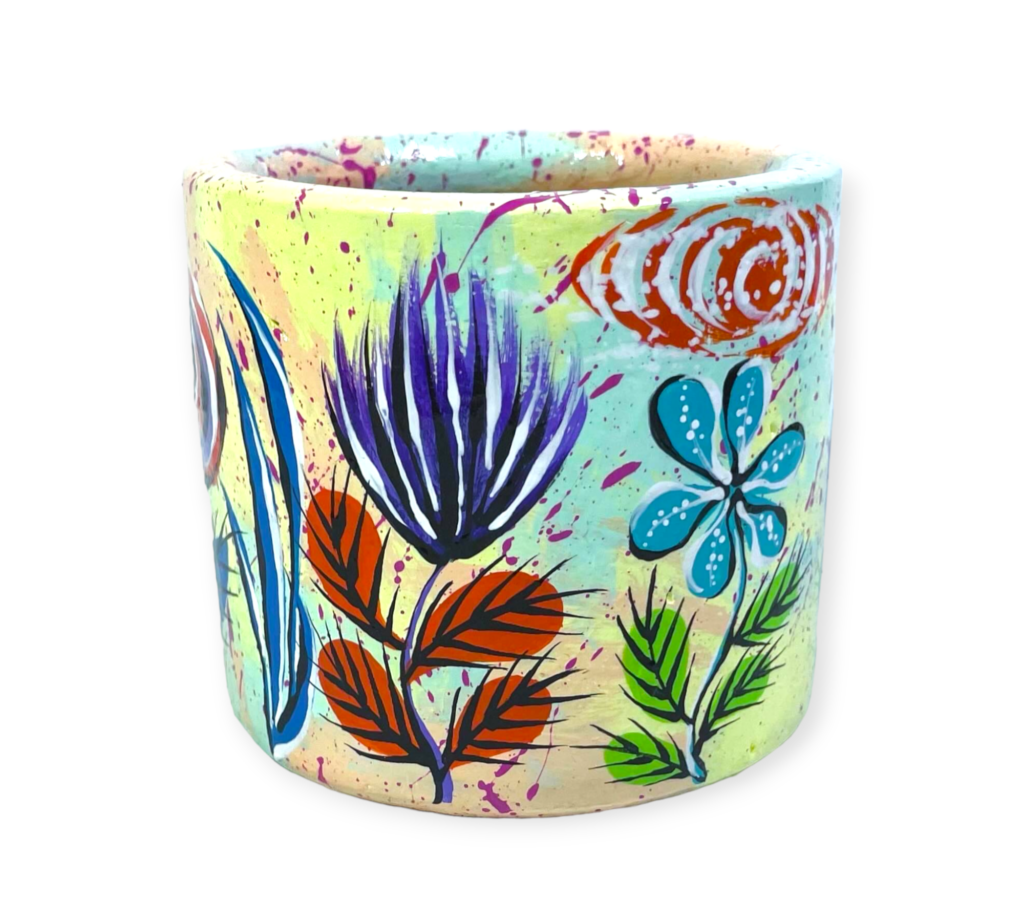 Hand Painted Terracotta Pot Tube (Solace) — Yuchengco Museum